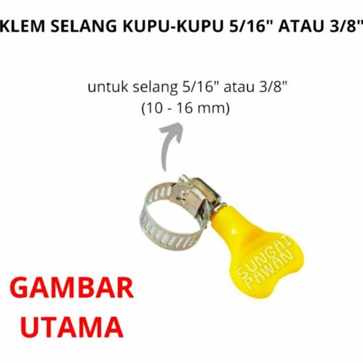 Klem stainless steel alat penjepit selang hose clamp 5/16 inchi atau 3/ ...