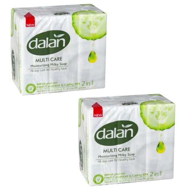 Dalan Fresh Cucumber & Caring Milk 6 Bars Soap | Lazada PH