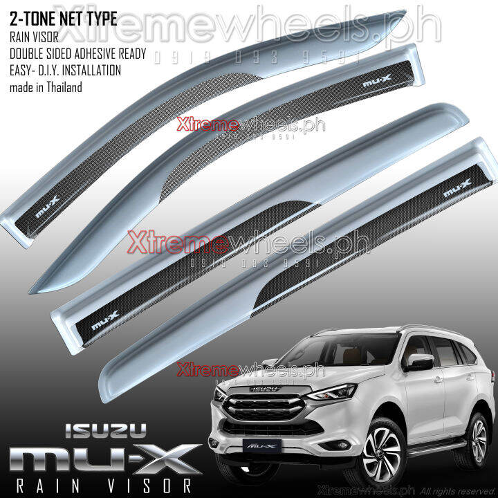 Isuzu Mux LS LS-A LSE 2022 to 2024 Silver Black Net Window Visor ...