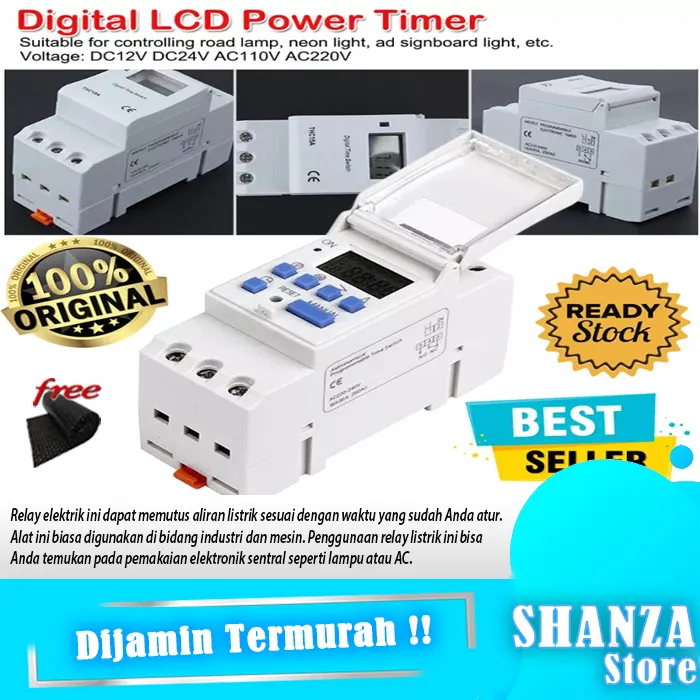 Bisa Cod Taffware Power Timer Programmable Time Switch Relay 16a 220v