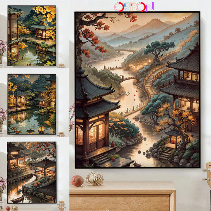 ORFON 油画填色diy diy painting by numbers paint by number | Lazada