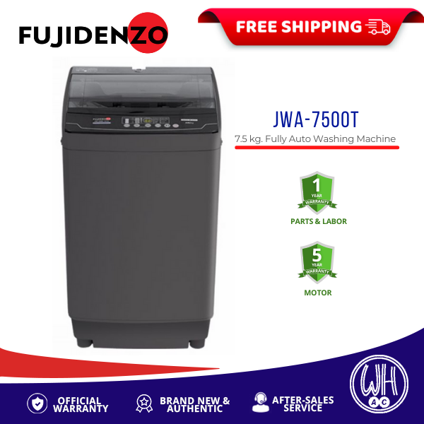 Fujidenzo 7.5kg Fully Automatic Washing Machine with Stainless Tub ...