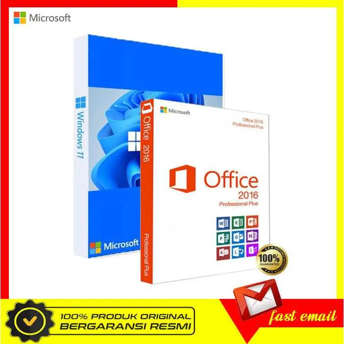 PROMO PAKET 2 IN 1 Microsoft Office 2016 Pro Plus & Windows 11 Pro ...