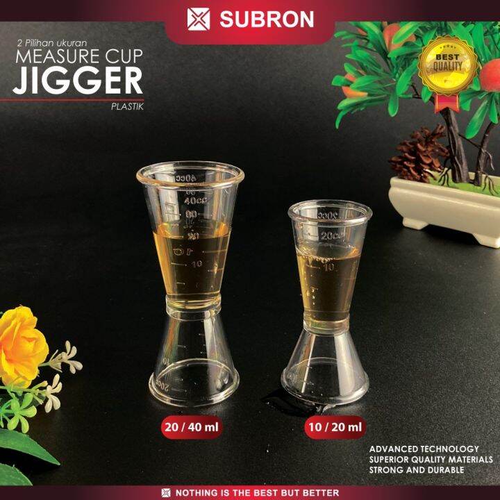 SUBRON Measure Cup Jigger 10/20ml 20/40ml Plastik Akrilik Takaran ...