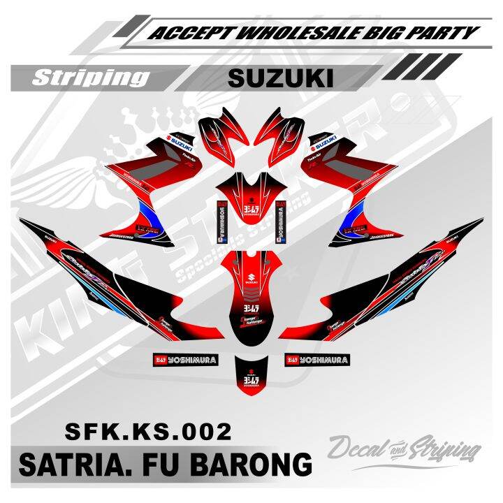 Sticker Striping Decal Full Body Suzuki SATRIA FU BARONG. KS.002 ...