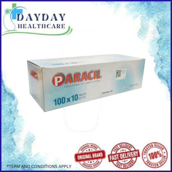 Paracil Tab 10's (paracetamol 500mg) (for fever&headache) | Lazada
