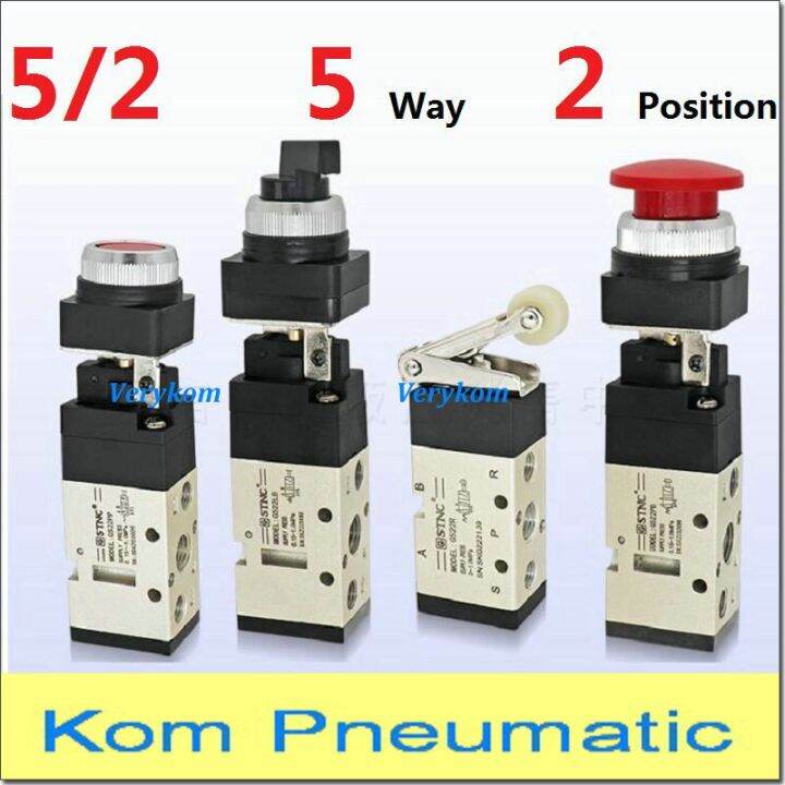 STNC G522 Series 5/2 Way Pneumatic Manual Control Valves Roller Limit ...