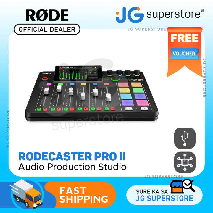 RODE RodeCaster Pro II Integrated Podcast Audio Production Studio ...