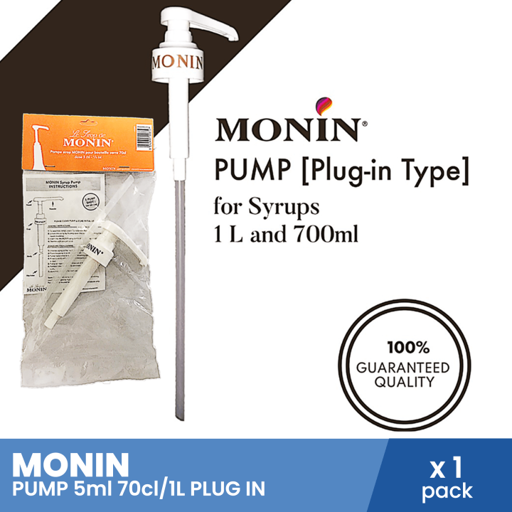 MONIN POS Pump 5ml 70cl/1L Plug 1L Plug In, flavored syrup, torani, liquid syrup, liquid ...