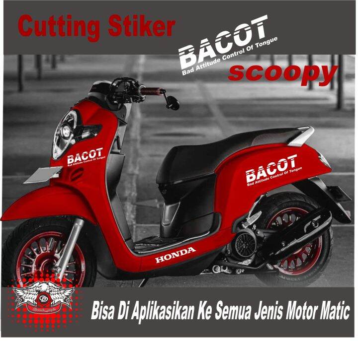 Cutting Sticker Bacot Honda Scoopy | Lazada Indonesia