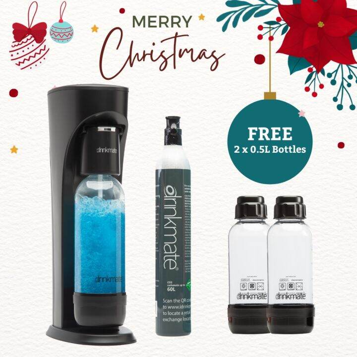 Matte Black Drinkmate Sparkling Water Soda Maker (Sodastream Cylinder Compatible) | Lazada PH