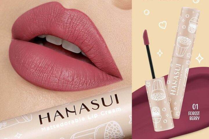 SHADE BARU!! Hanasui Mattedorable Lip Cream / Tint + Boba Edition ...