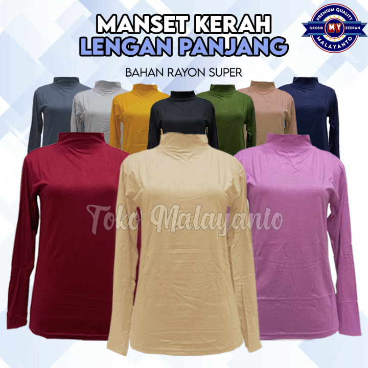 Manset Baju Wanita Bahan RAYON SUPER PREMIUM Lengan Panjang, Mangset ...