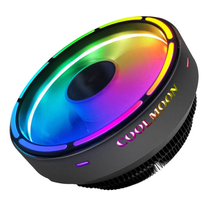 พัดลมcpu Rgb Heat Sink Coolmoon พัดลมระบายความร้อนฮีทชิ้งค์ของใหม่