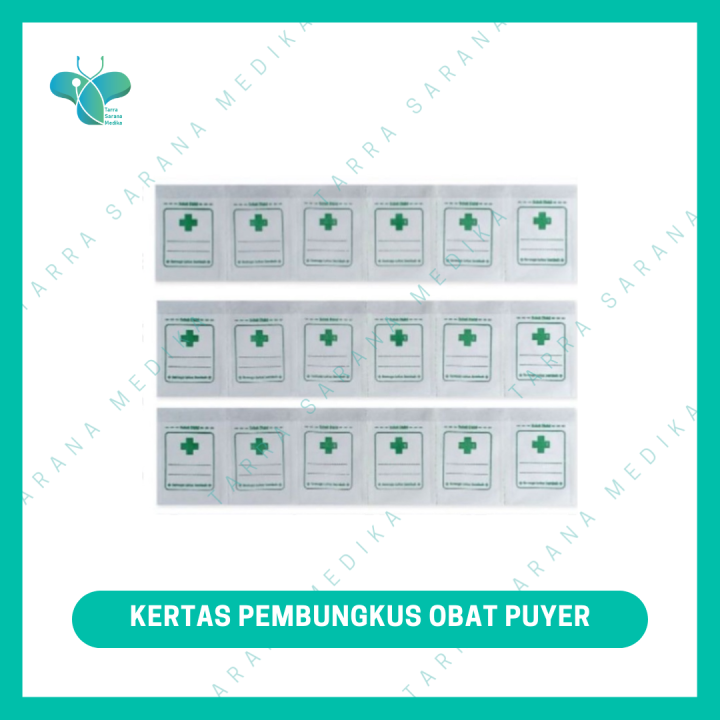 Kertas Puyer/Kertas Puyer Press/Pembungkus Obat Puyer pack 1200 Kantong ...