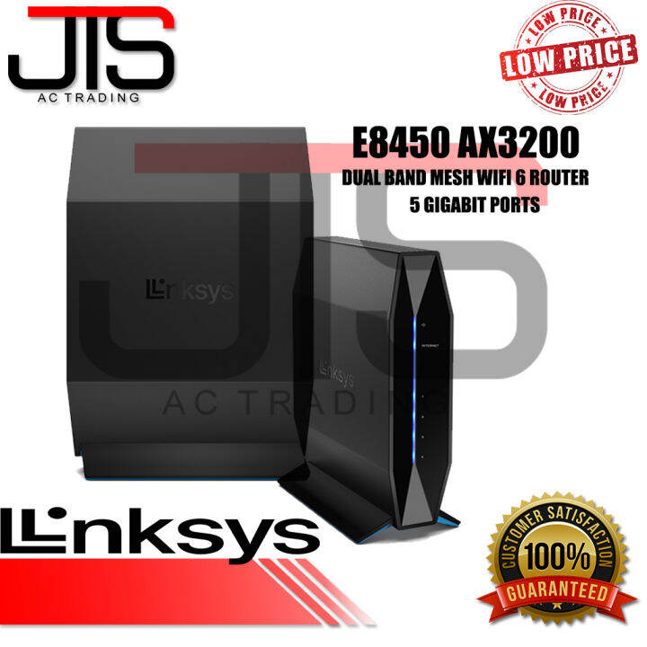 LINKSYS E8450 AX3200 DUAL BAND MESH WIFI 6 ROUTER 5 GIGABIT PORTS ...