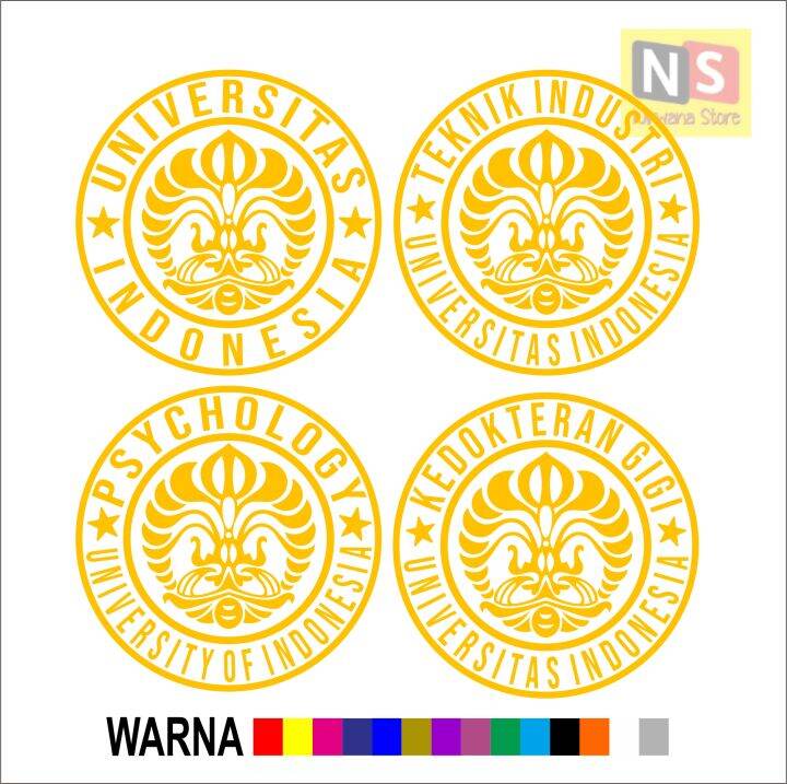 Stiker UI Universitas Indonesia cutting sticker kampus bulat | Lazada ...