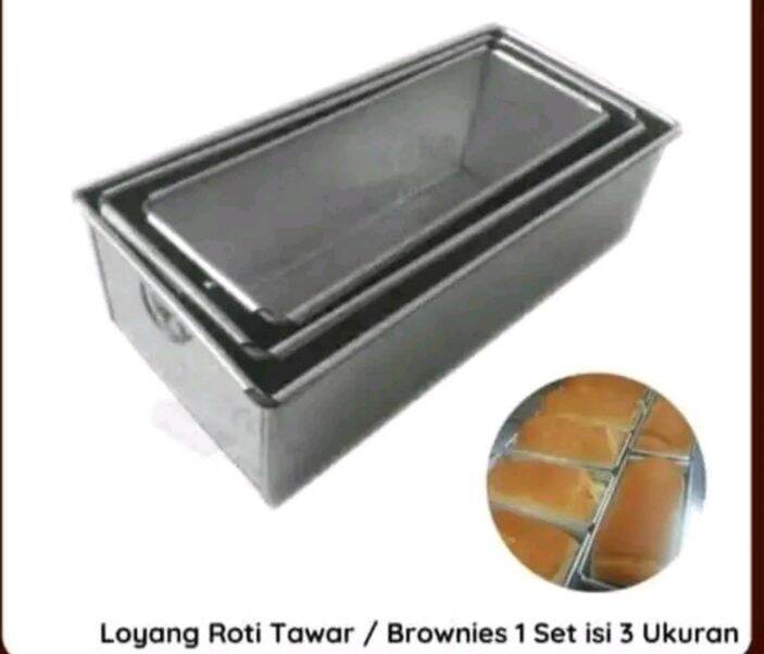 Loyang roti tawar manis 3 pcs ukuran berbeda/loyang roti tawa harga ...
