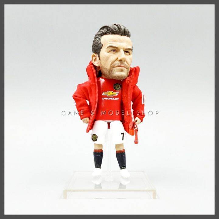 Mark Soccer โมเดลนักฟุตบอล เดวิด เบคแฮม ชุดแมนยู สูง 13 ซม. Beckham ...