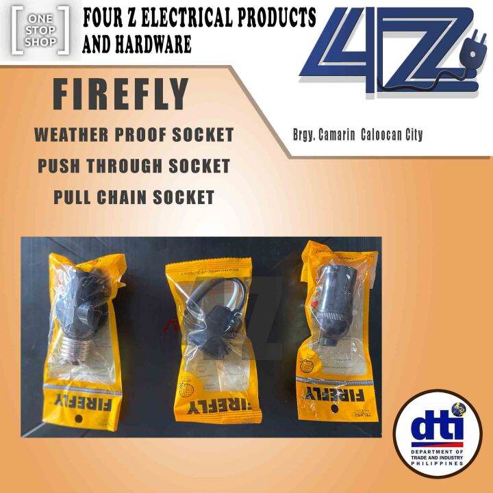 FIREFLY SOCKET - PUSH THROUGH SOCKET, PULL CHAIN SOCKET & WEATHERPROOF ...