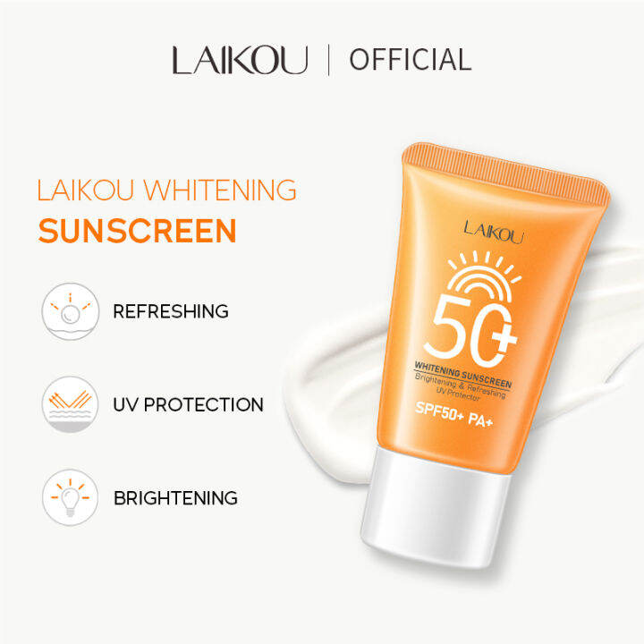 30g - LAIKOU Whitening Face Sunscreen SPF50+ Waterproof Sunblock UV ...