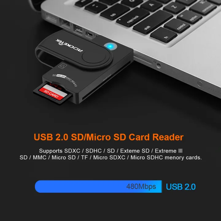 Rocketek USB 2.0 multi Smart Card Reader SDTF micro SD memory ,ID,Bank ...