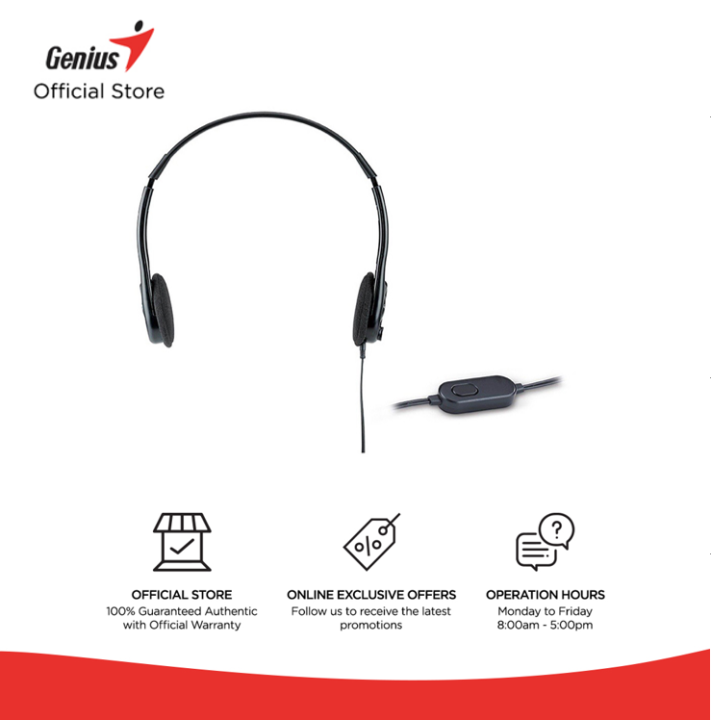 Genius HS-200C Headset with Rotational Microphone | Lazada PH