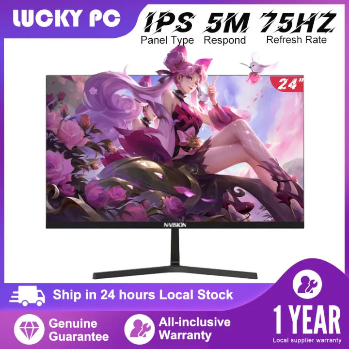 [ NVISION 24 inch Monitor] IPS Panel PC Computer Desktop Monitor LED ...
