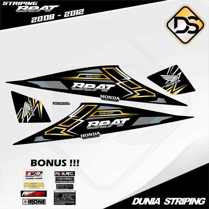 STRIPING STICKER STOCK DECAL STIKER HONDA BEAT CARBU / OLD TAHUN 2008 ...