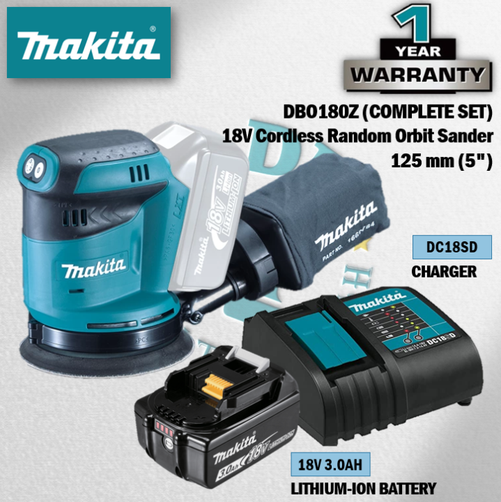 MAKITA DBO180Z 18V Cordless Random Orbit Sander 125MM (5") | Lazada