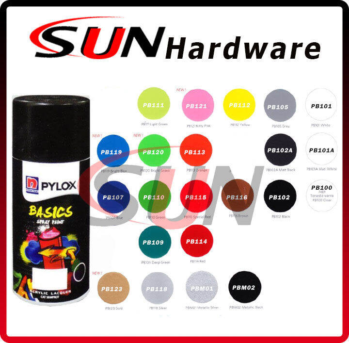 Pilox Basic Nippon Paint 300 cc Pylox Piloks Cat Semprot Besi Plastik Kayu | Lazada Indonesia
