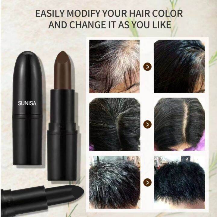 Pure Plant Hair Color Stick Temporary Hair Color for Covering White ...