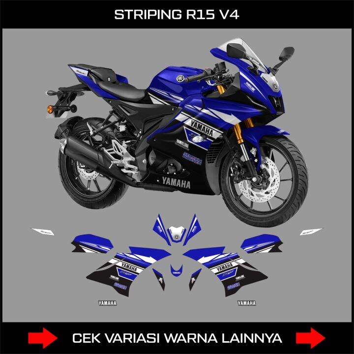 STRIPING STIKER R15V4 / STICKER SEMI FULL BODY MOTOR YAMAHA YZF R15 V4 ...