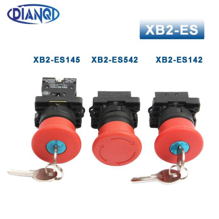 (JING MING) XB2-ES142 XB2-ES145 XB2-ES542 1NC/1NO1NC key reset emergency stop push button turn ...