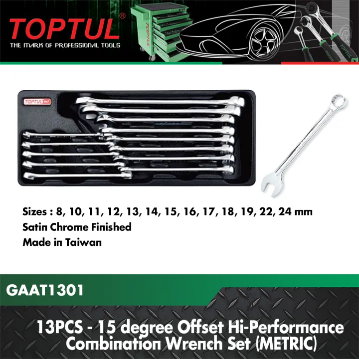 Toptul 13PCS High Performance Combination Wrench Set (GAAT1301) | Lazada PH