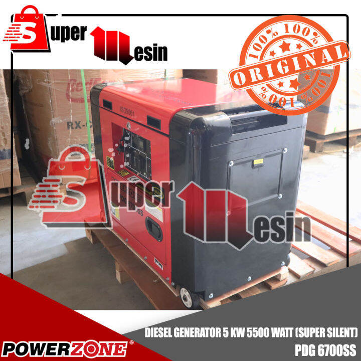 Mesin genset silent 5 kw 5500 watt gasoline generator super silent PDG ...