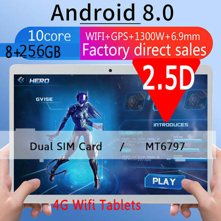 Adult Android Tablet Game, 10.1 Inch Ultra Thin Screen 2560 * 1600 8gb ...