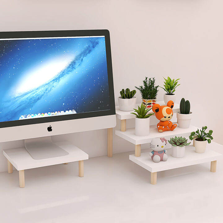 Small-sized computer heightening stand, desktop monitor heightening ...