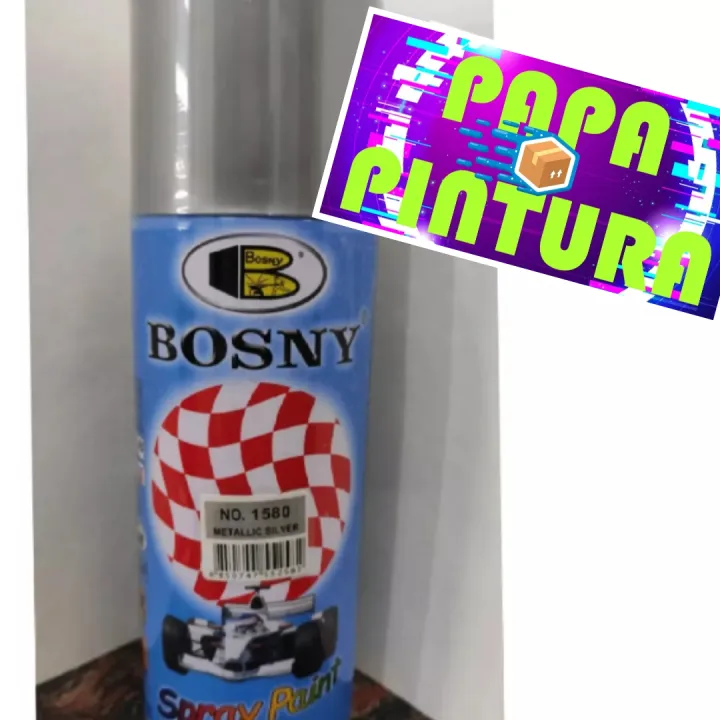 BOSNY SPRAY PAINT METALLIC SILVER NO. 1580 400ML | Lazada PH