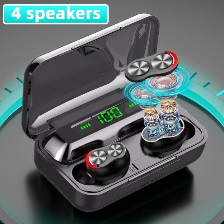 {Audio player} Tws 4ลำโพงไร้สายหูฟังบลูทูธ Tws หูฟังเอียบัดไร้สาย4ลำโพง ...