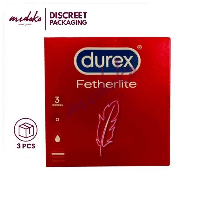 Durex Fetherlite Thinner Ultra Thin Latex Condoms 3s Thinner Condoms