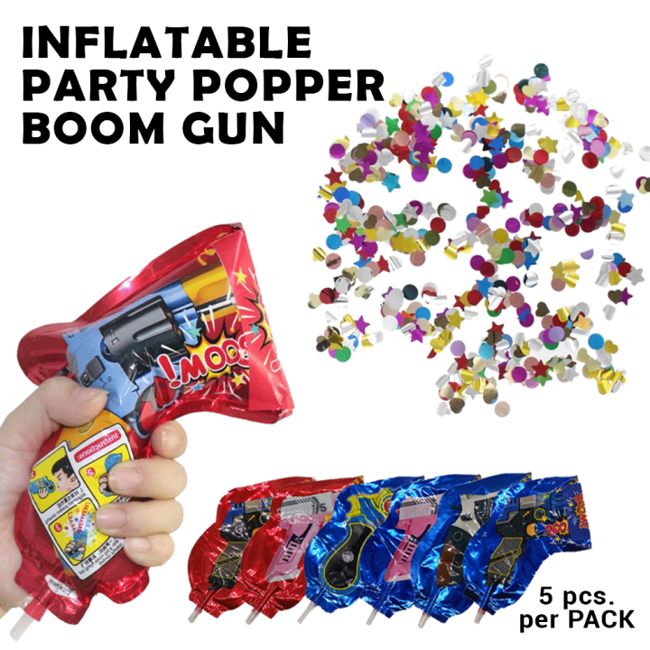 Hodeso 5Pcs/Pack Inflatable Party Popper Balloon Boom Gun For Kids ...