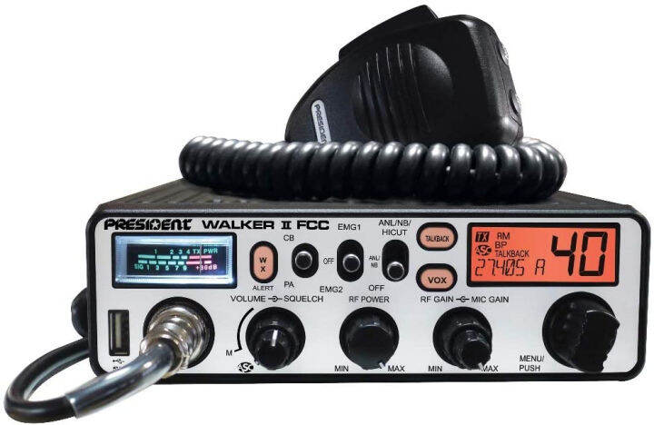 President Electronics WALKER II FCC AM Transceiver CB Radio, 40 ...