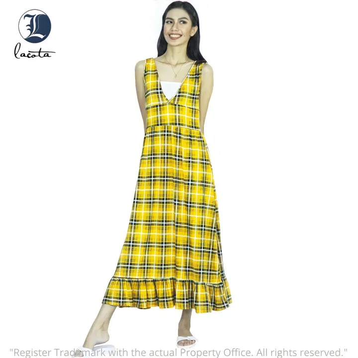{HOT SALE} LACOTA Korean Style Long Dress For Women On Sale V-neck ...