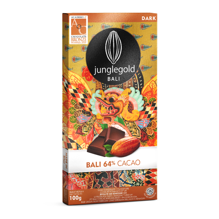 JUNGLEGOLD Bali 64% Cacao Dark Chocolate 100g | Lazada Indonesia