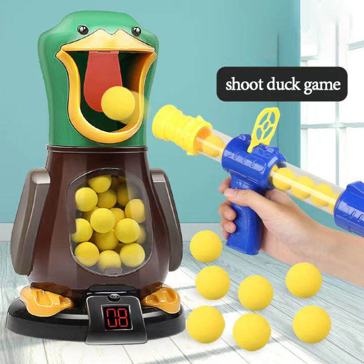 Duck Shoot Toy Set hitting my duck 2 Gun 24 Soft Bullets Kids Toy Air ...
