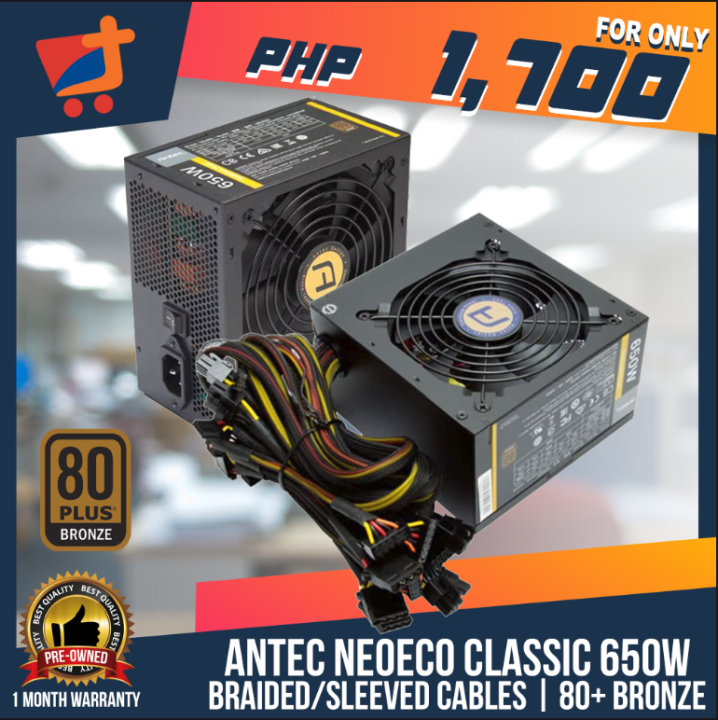 Antec NeoEco Classic 650w 80plus Bronze , For Gaming and for Video Card that needs 8pin and 6pin ...