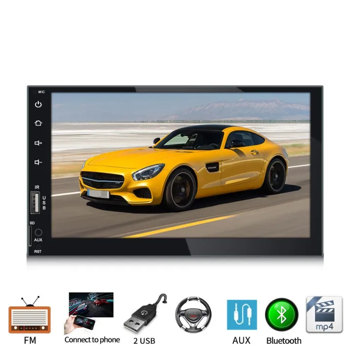 New 2 Din Car HD 7-inch MP5 Player Bluetooth Radio Universal Machine ...