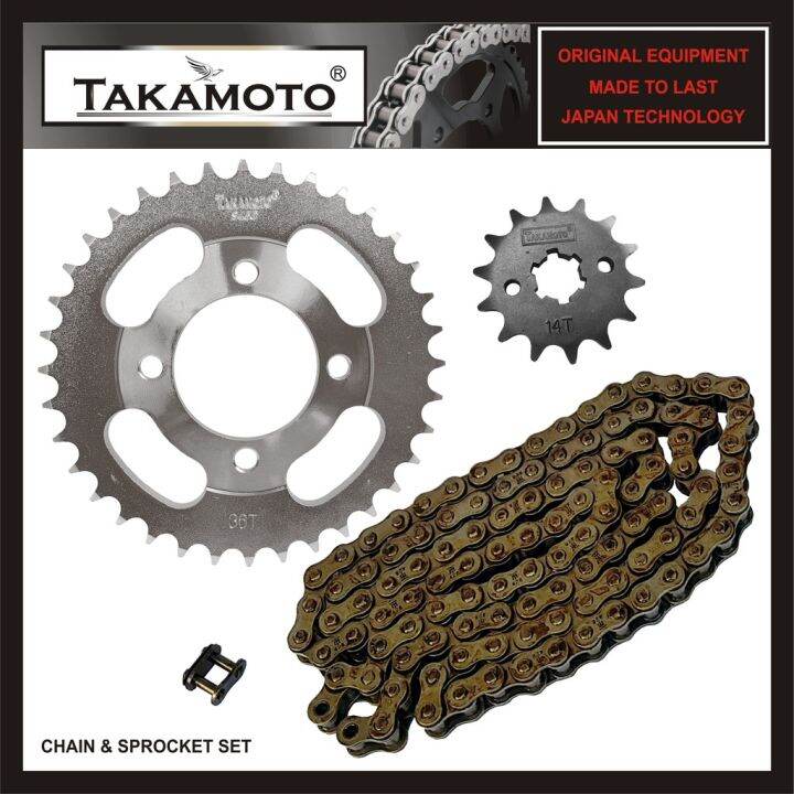 【Ready Stock】 TAKAMOTO Chain Sprocket Set TMX125 ALPHA | Lazada PH