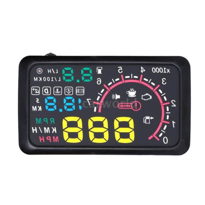 W02 OBD Gauge Automobile Smart OBD 2 Auto Meter Speedometer Digital Oil ...